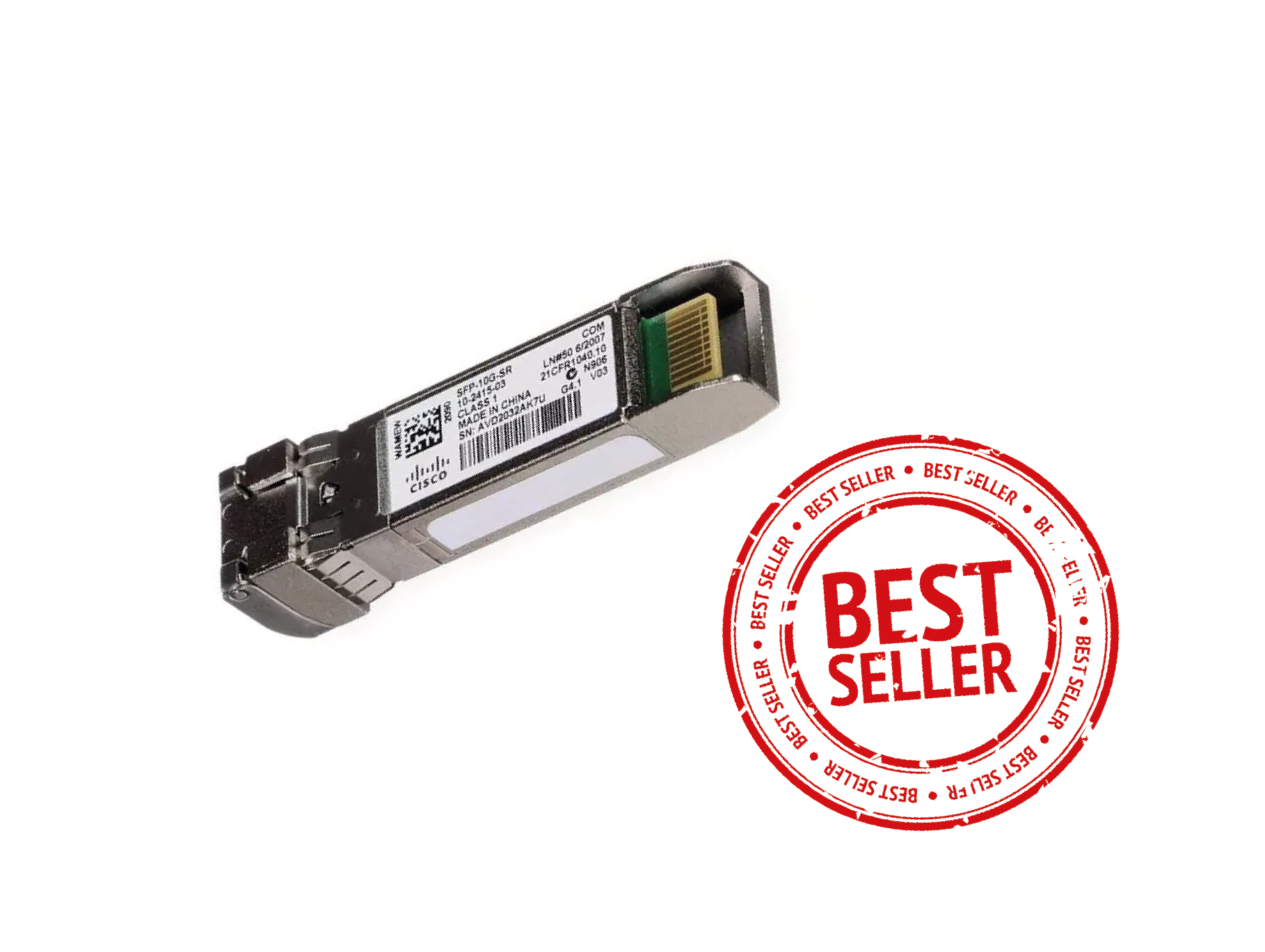 Transceiver Cisco SFP +, 10 Gigabit Ethernet, 10GBASE-SR, conectores LC ...